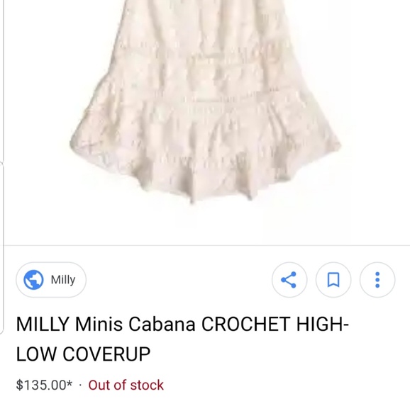 Milly Minis | Swim | Milly Minis Cabana White Crochet Highlow Coverup ...